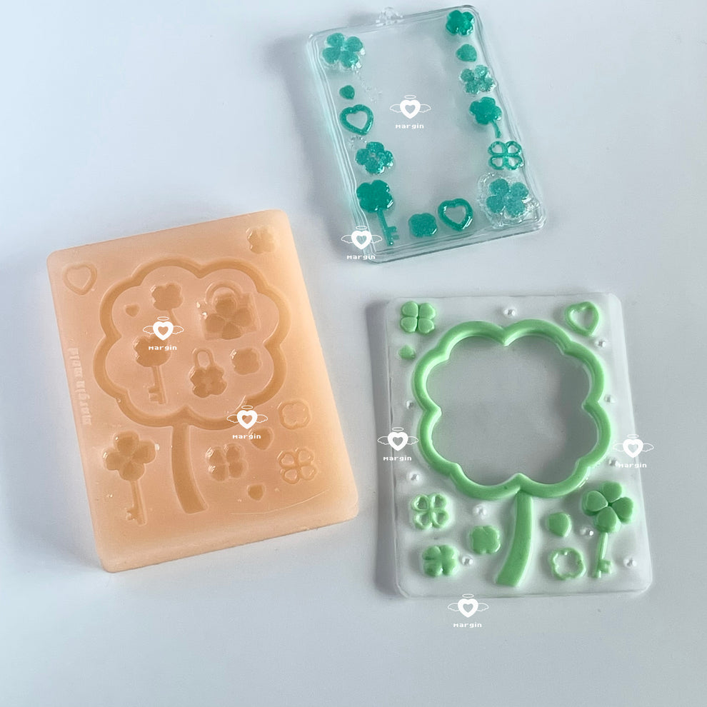 b079 bits mold clover key & lock, 3d print, shiny – Margin Mold Studio