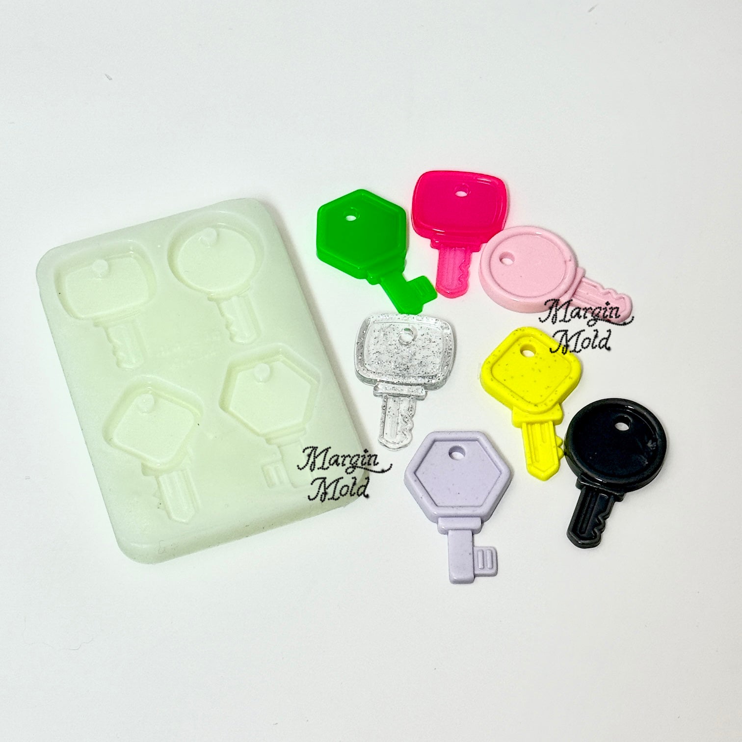 k144 chubby kids toy key set mold, 3d printed, shiny – Margin Mold Studio