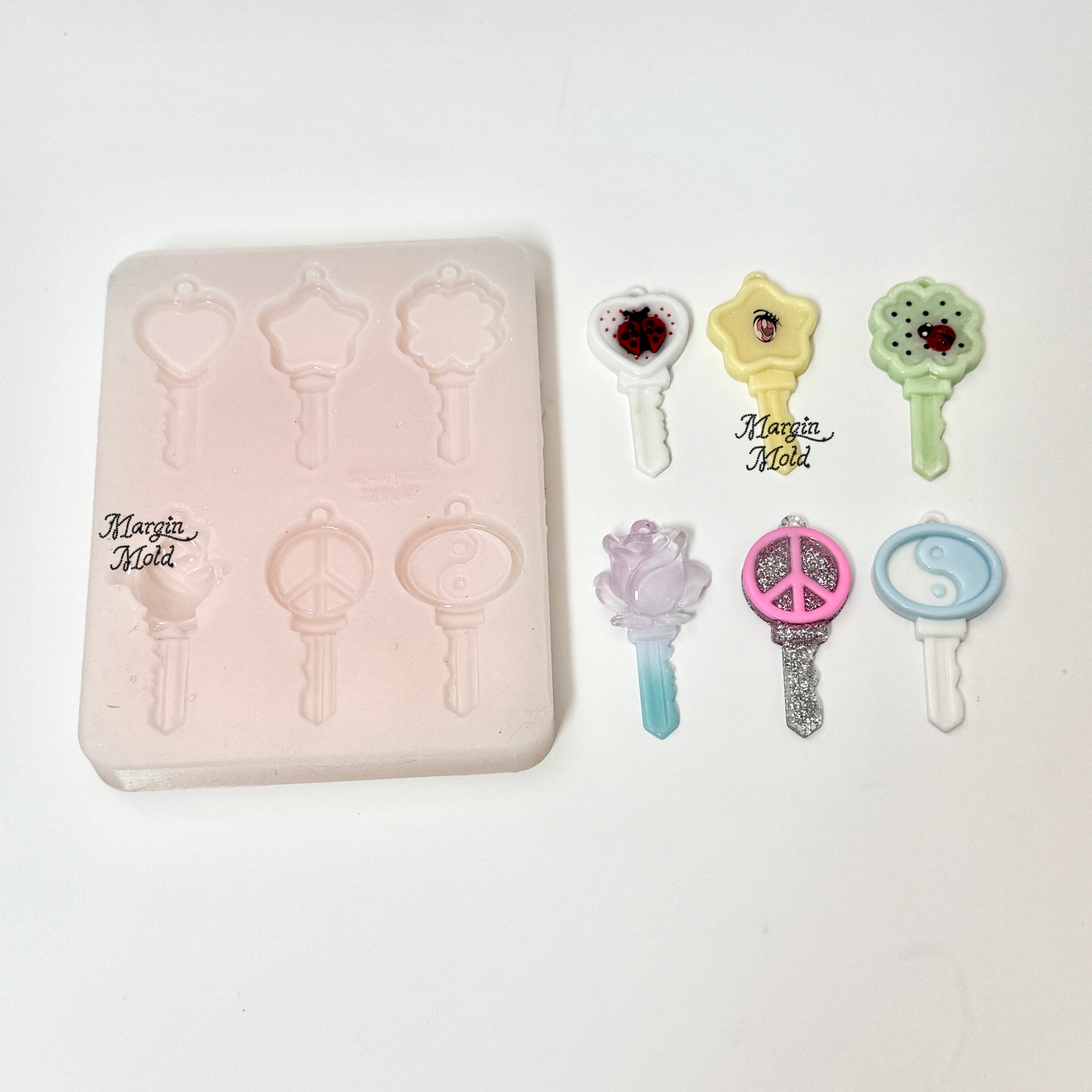k140 kitsch key set mold, 3d printed, shiny – Margin Mold Studio