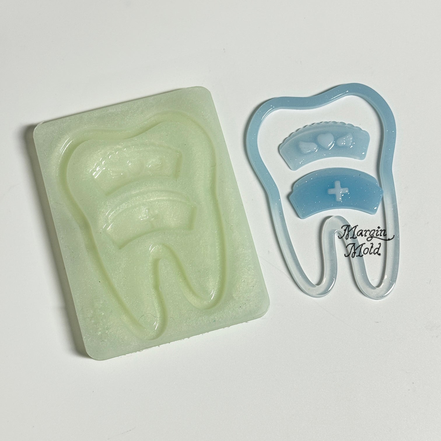 b139 bits mold tooth frame bits mold, 3d print, shiny – Margin Mold Studio