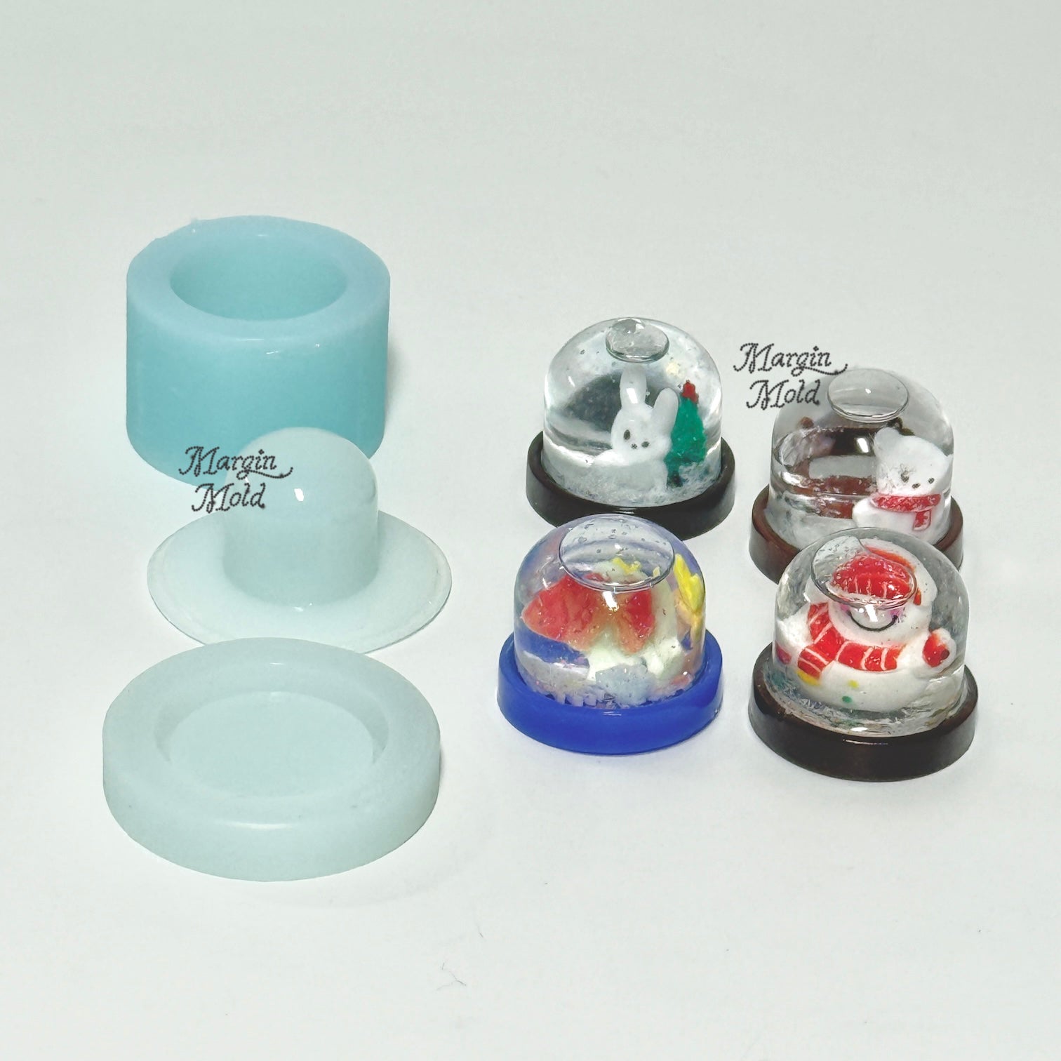 k195 water globe set mold, 3d printed, shiny – Margin Mold Studio